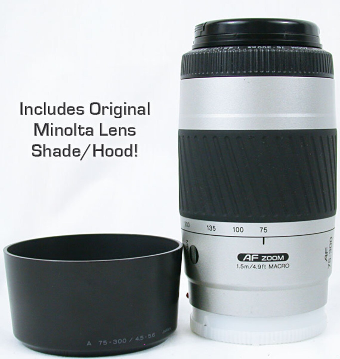 Minolta Maxxum/sony Alpha 75-300mm F:/4.55.6 Telephoto Zoom - Etsy