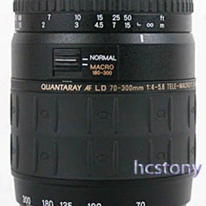 CANON EF Mount Quantaray LD 70-300mm Tele-macro Telephoto Zoom Lens ...