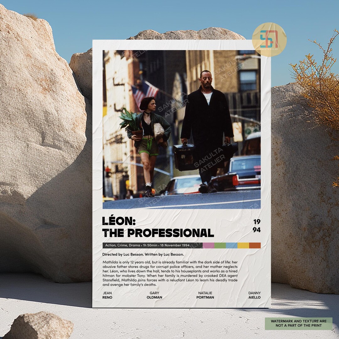 Leon: the Professional Poster / Minimalist Movie Poster / Vintage Retro ...