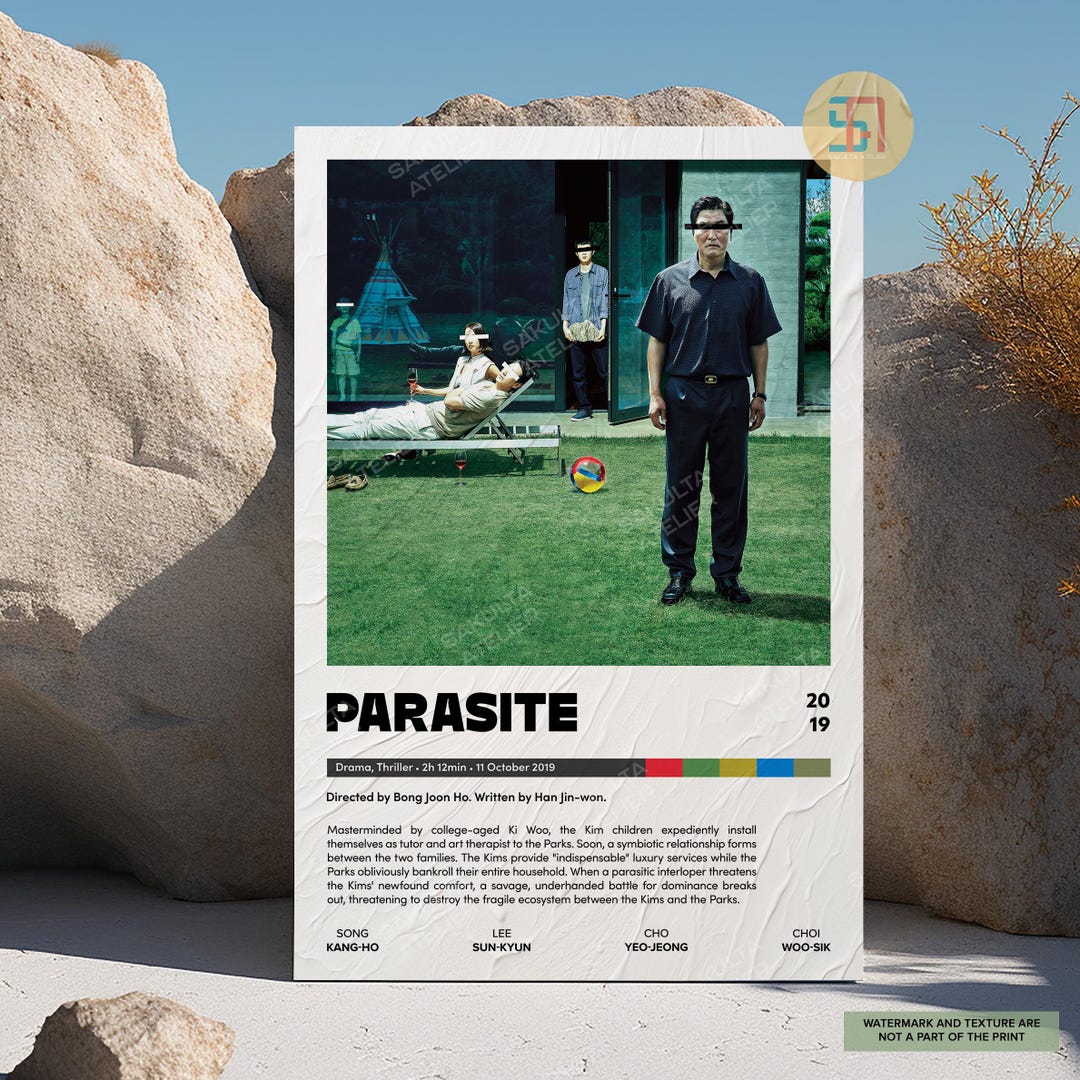 Parasite Movie Poster / Minimalist Movie Poster / Vintage Retro Art ...