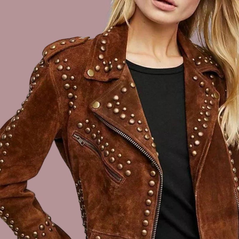 Suede Studded Jackets - Etsy UK