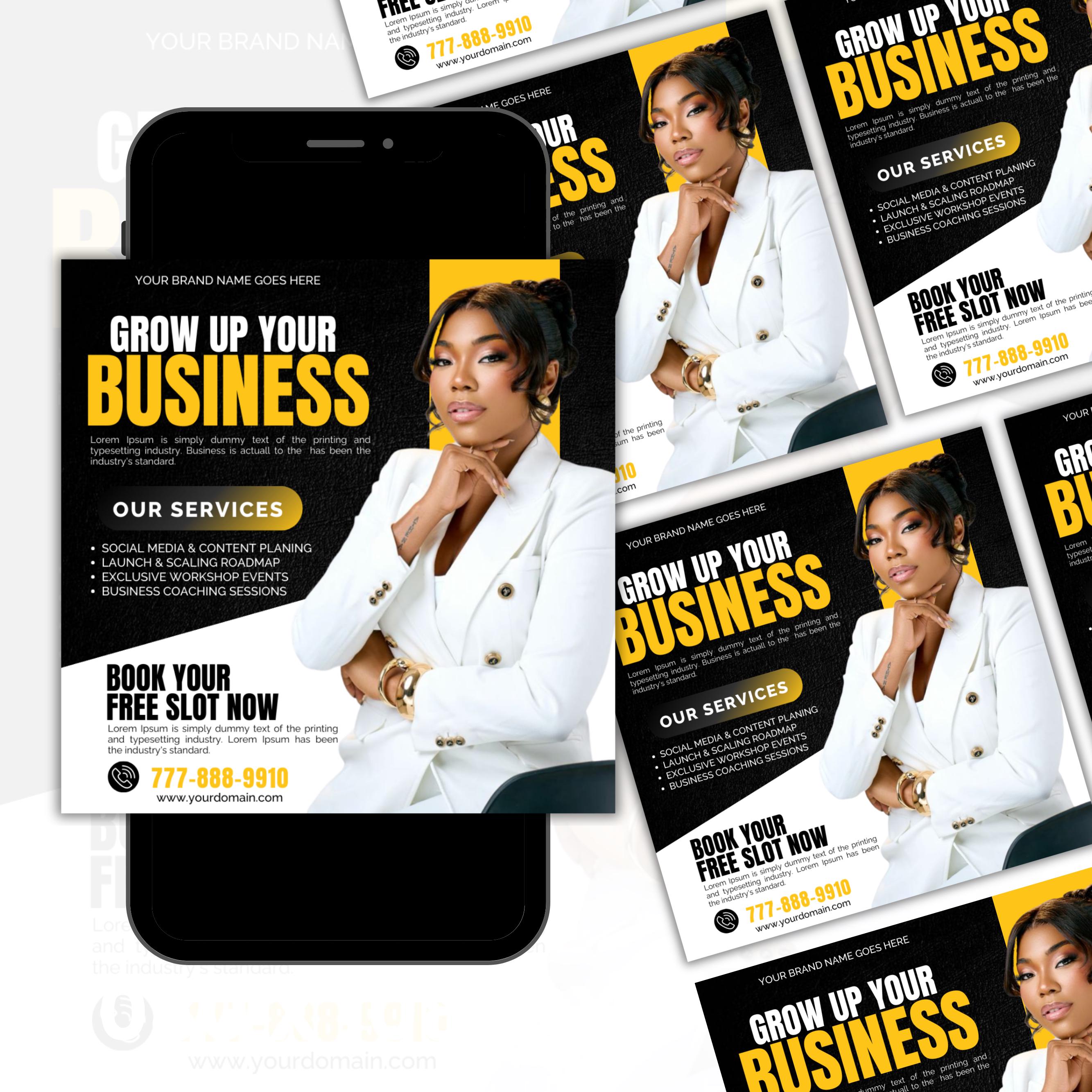 Canva Editable Business Coach Flyer Template: Workshop & Consultation ...