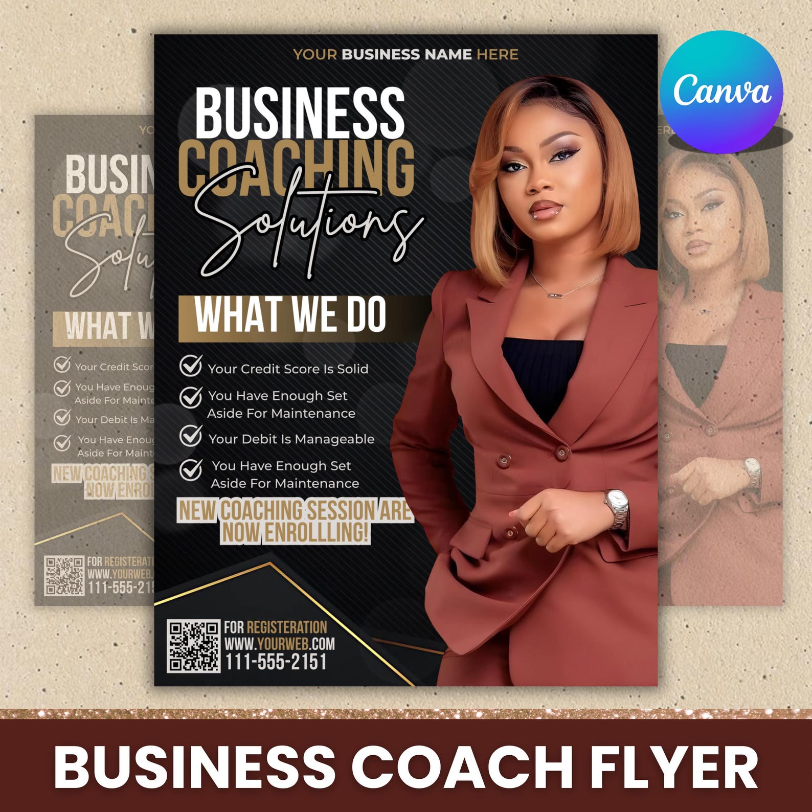 Business Coach Flyer, DIY Business Coaching Flyer Template, Editable ...