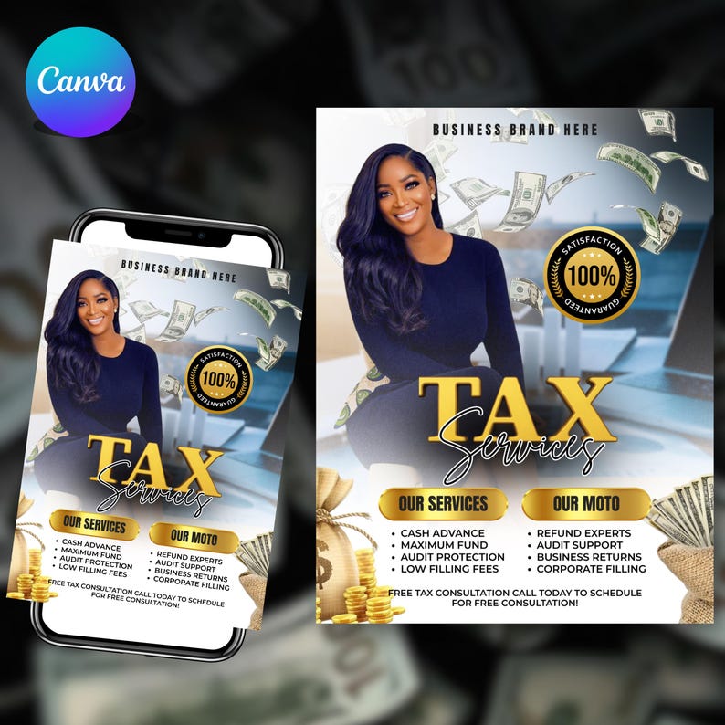 Tax Prep Flyer, Tax Prep Instagram, Tax Flyer Template, Tax Season ...