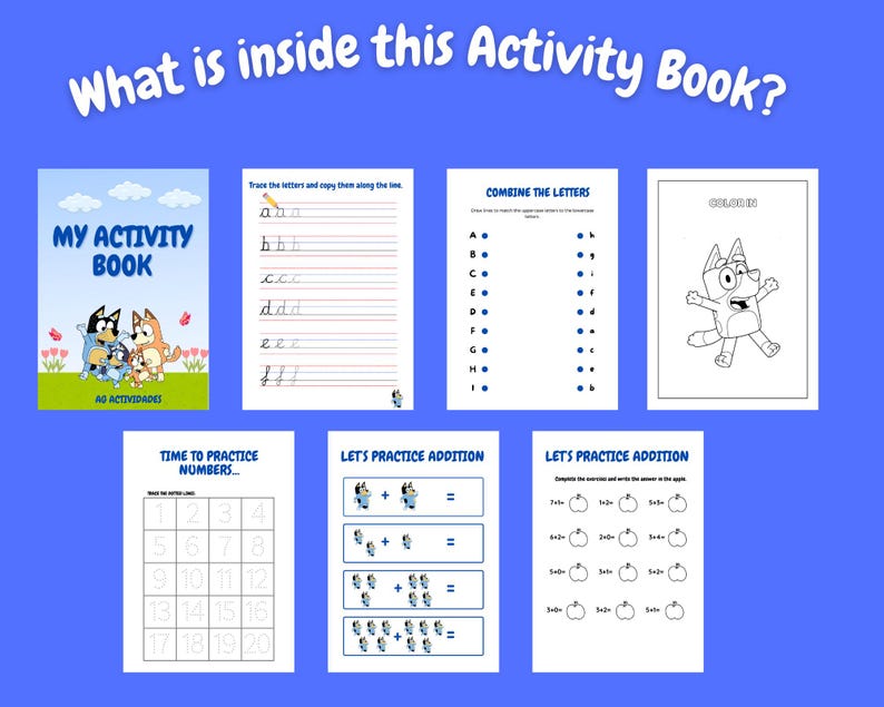 Bluey Activity Book| Bluey Coloring| Bluey Birthday | Blue Birthday ...