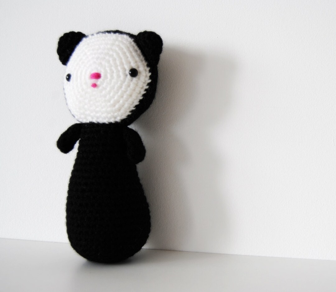 Black Cat Amigurumi, Crocheted Toy, Crochet Plush, Crochet Doll, Ready ...