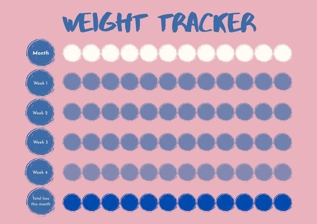 A4 Printable Weight Tracker - Etsy