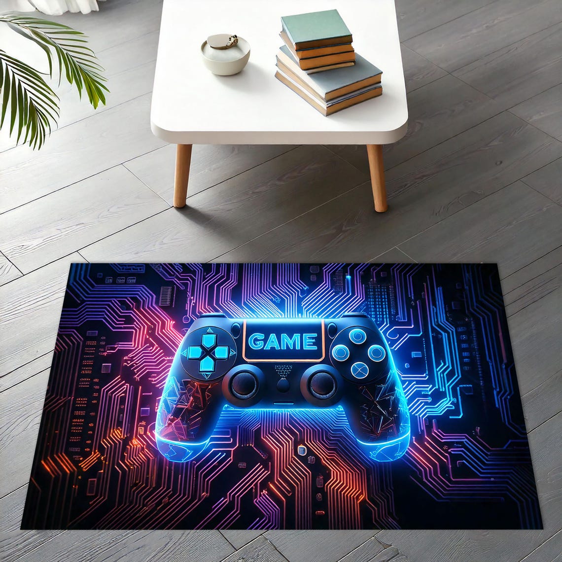 Gaming Rug for Gamers, Video Game Themed Carpet, Arcade Room Floor Mat ...