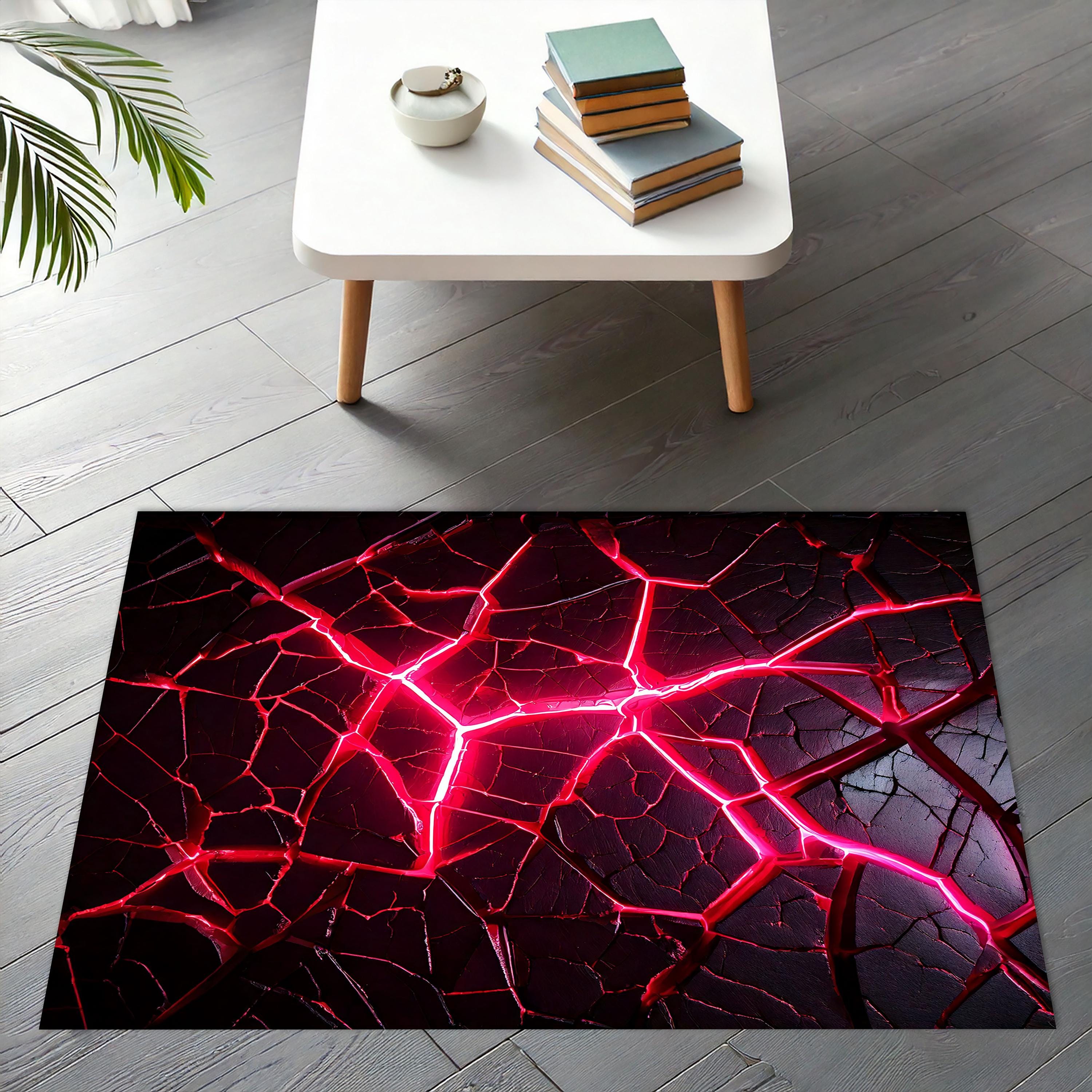 Cracked Game Zone Rug, Gamer Room Floor Mat, Video Game Theme Carpet ...