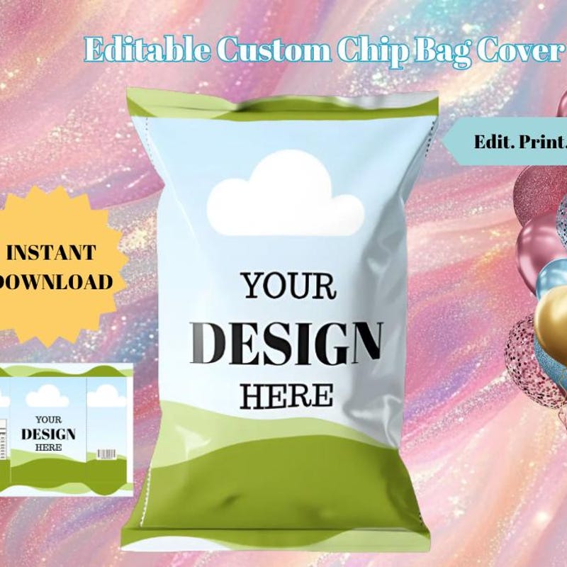 Custom Chip Bags - Etsy