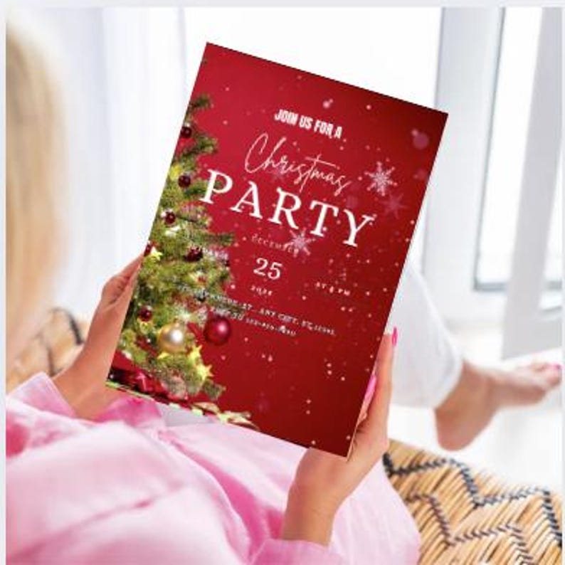 Editable Hip Hop Jingle Bells Christmas Party Video Invitation (digital ...