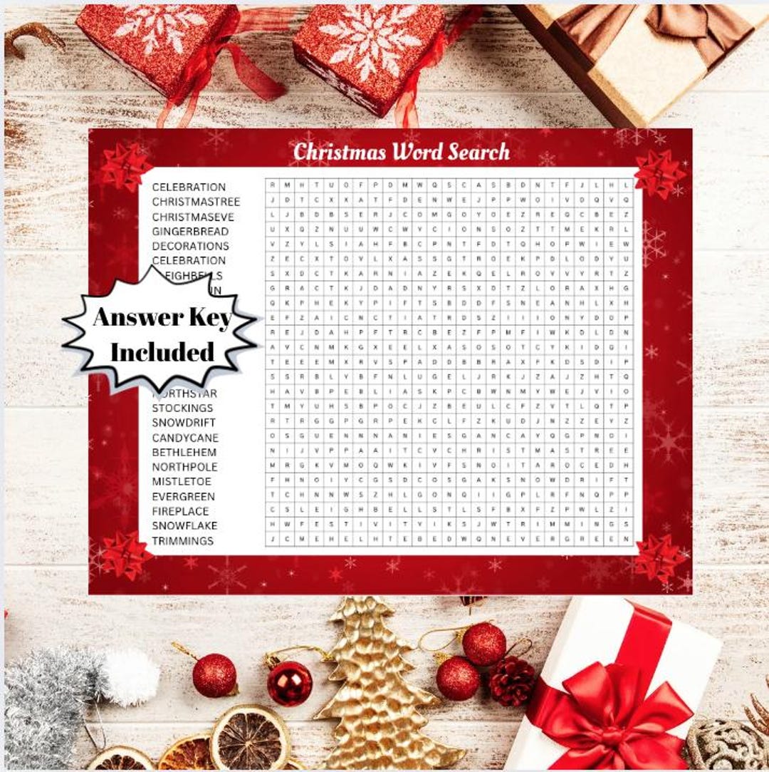 Printable Christmas Word Search – Fun Holiday Activity for Kids ...