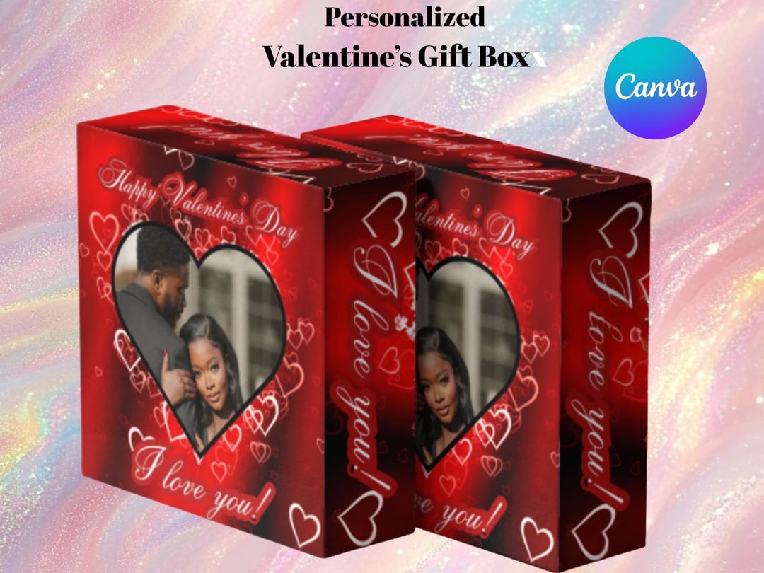 Personalized Valentine’s Gift Box Template – Editable in Canva - Etsy