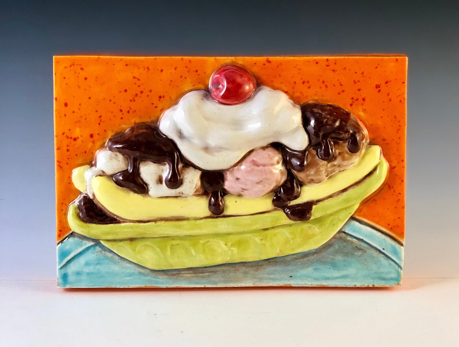 ICE CREAM SUNDAE Ceramic Wall Art Tile 4x6 Wall Plaque - Etsy