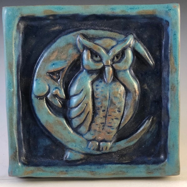 Moon Ceramic Tile - Etsy