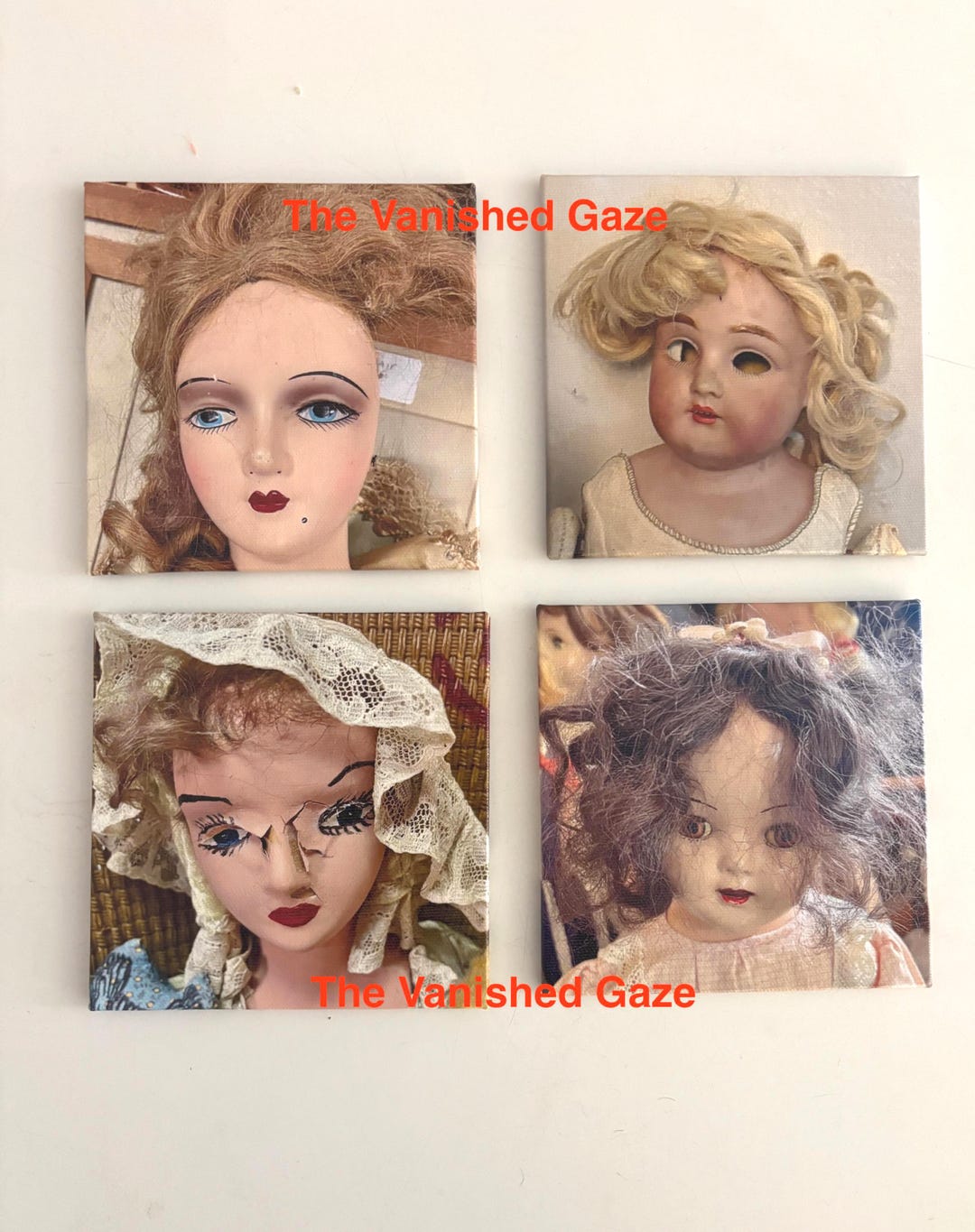 Vintage (sort of Creepy?) Doll Faces Canvas Wall Art - Etsy