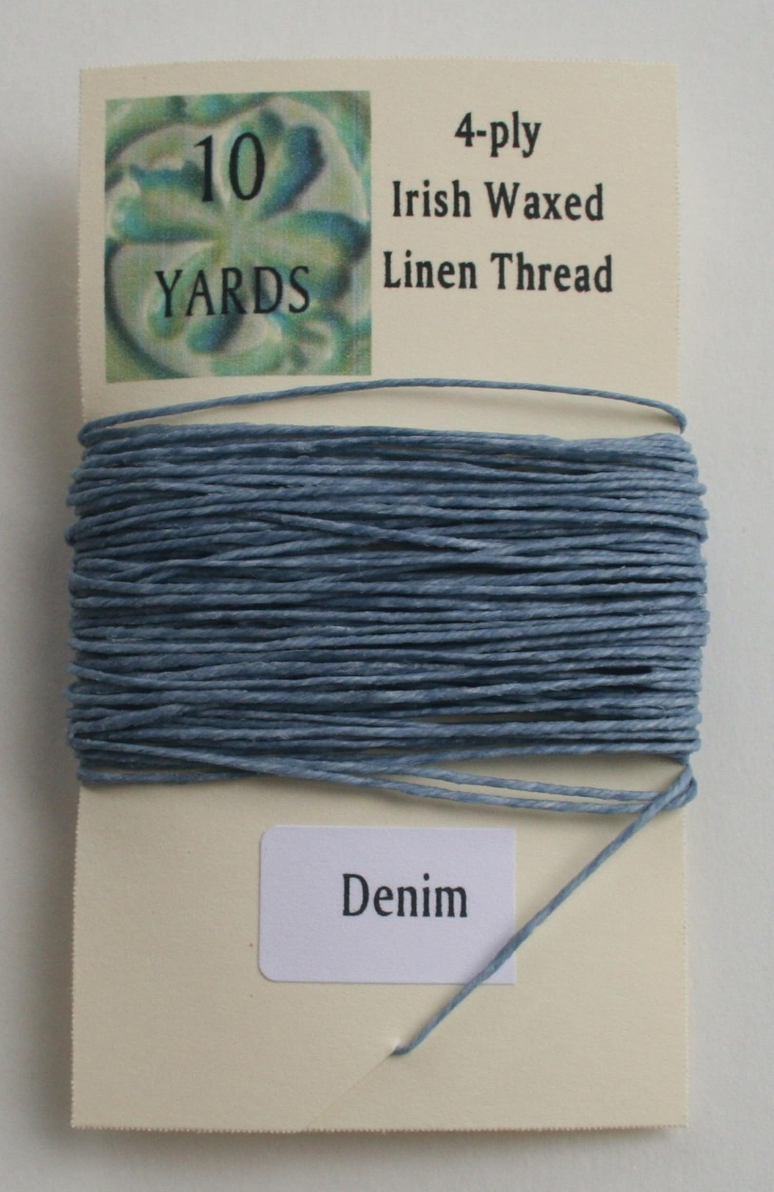 10 Yrds Denim 4 Ply Irish Waxed Linen Thread - Etsy