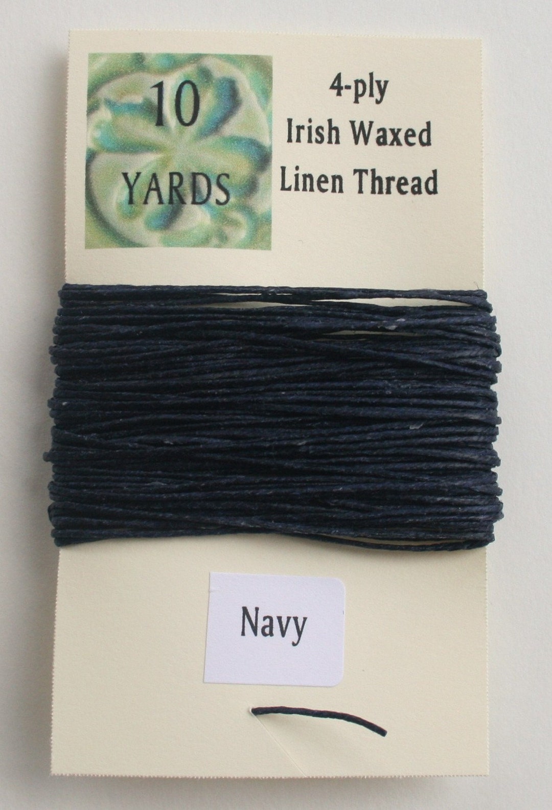 10 Yrds Navy Irish Waxed Linen Thread - Etsy