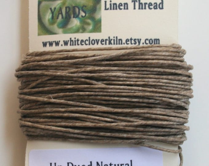 10 Yards 4 Ply Un-dyed Natural Irish Waxed Linen Thread - Etsy