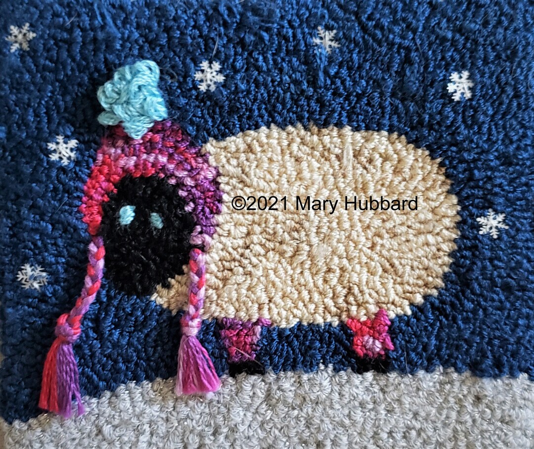Winter Sheep Punch Needle Pattern - Etsy