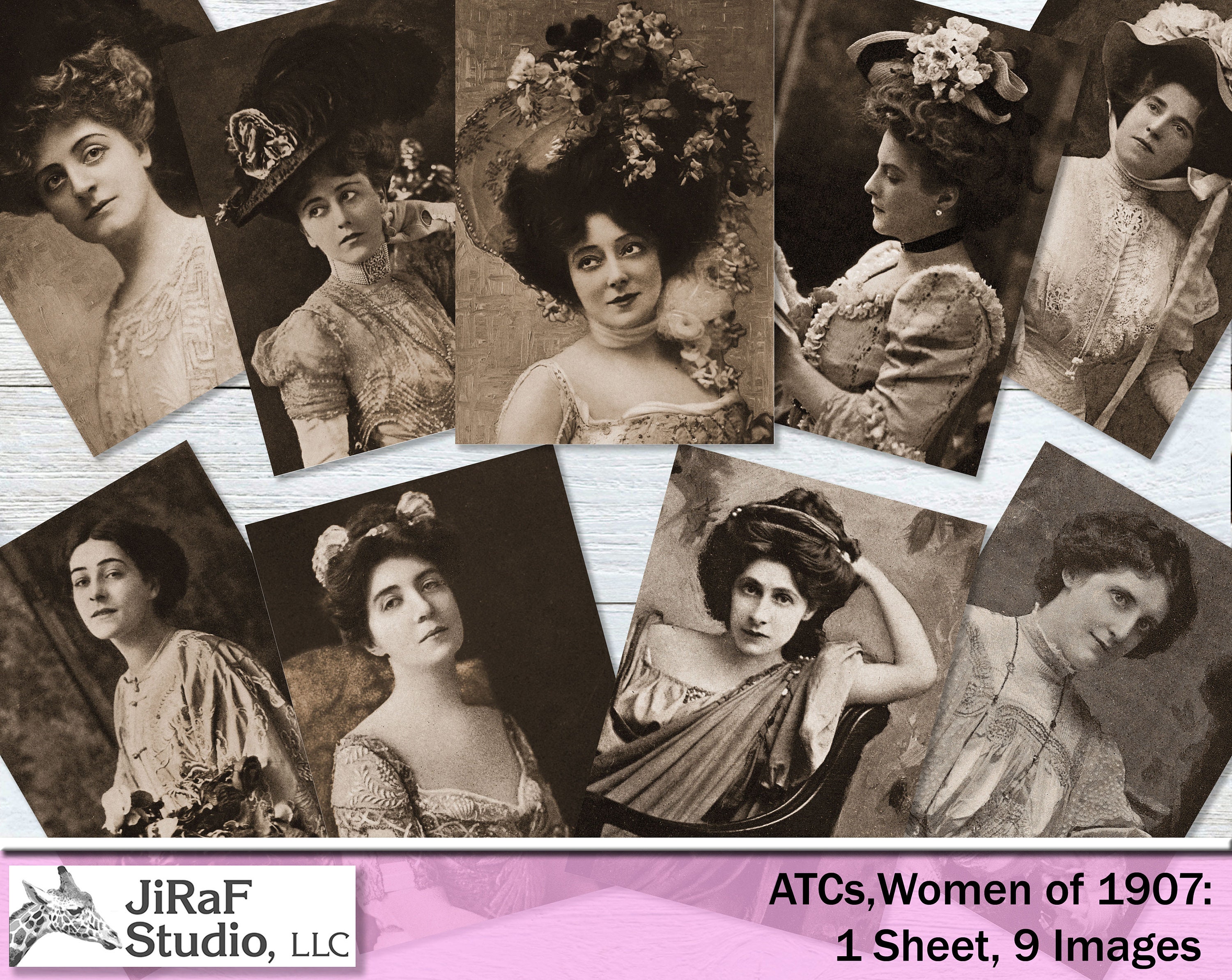 ATC Women of 1907 Printable, Instant Digital Download Collage ...