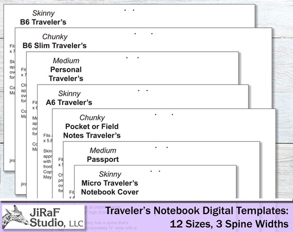 TN Cover Digital Templates: 12 Sizes 3 Spine Widths Easy to - Etsy
