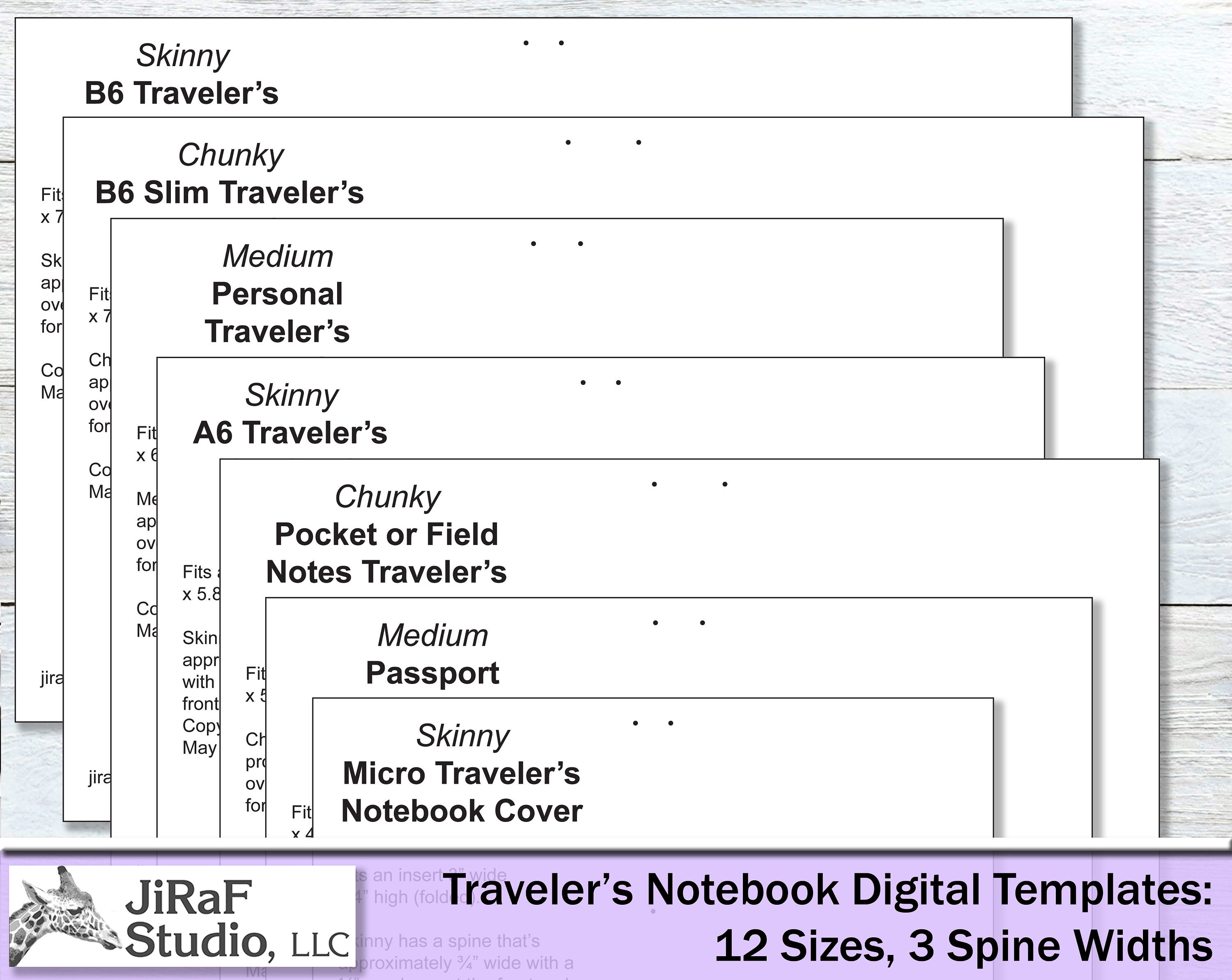 TN Cover Digital Templates: 12 Sizes, 3 Spine Widths - Easy to DIY ...
