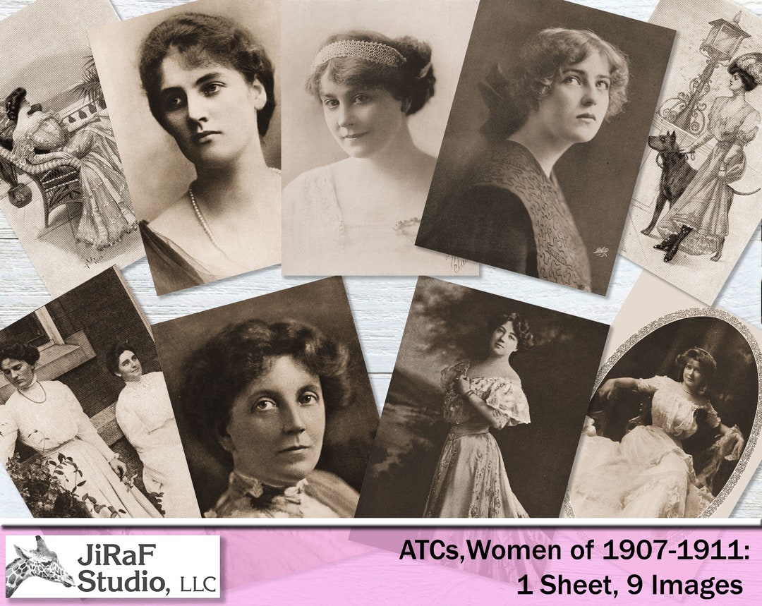 ATC Women of 1907-1911 Printable, Instant Digital Download Collage ...