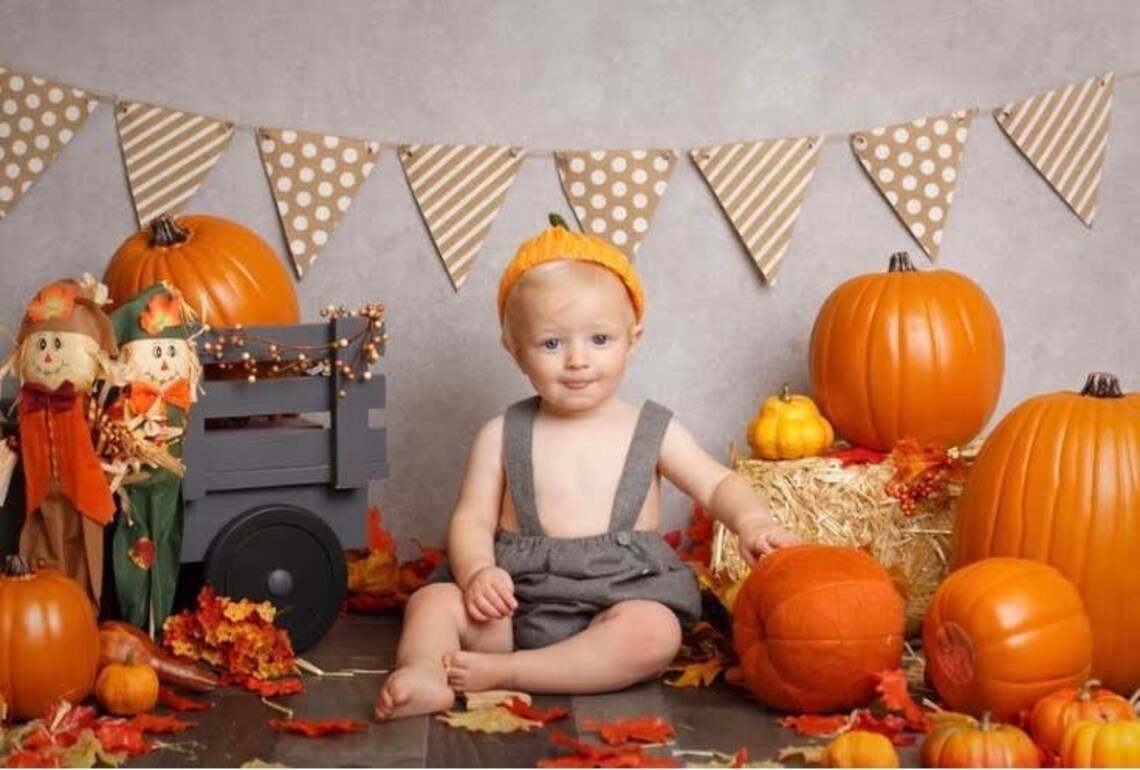 Pumpkin Hat in Crochet Halloween Hat Fall Photo Prop - Etsy