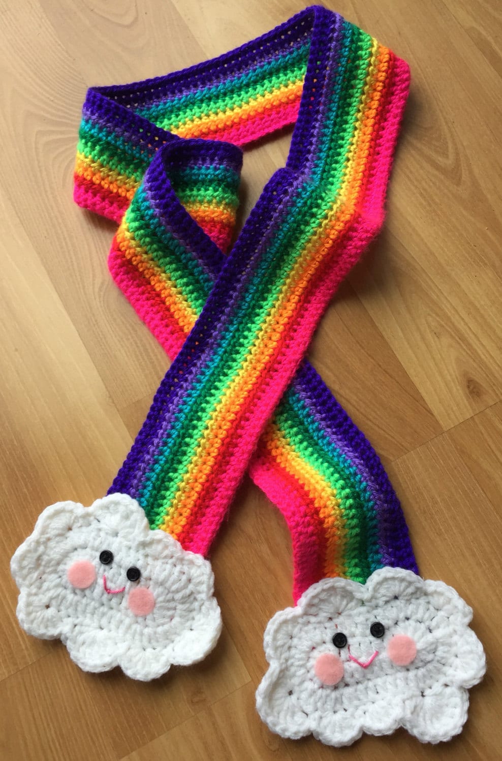 Rainbow Scarf for Kids - Etsy