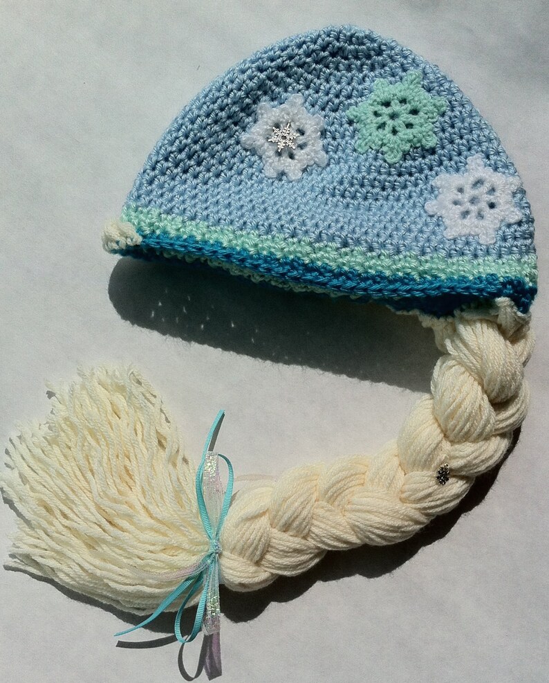 Elsa Inspired Hat, Frozen's Elsa Inspired Hat With Long Braid - Etsy