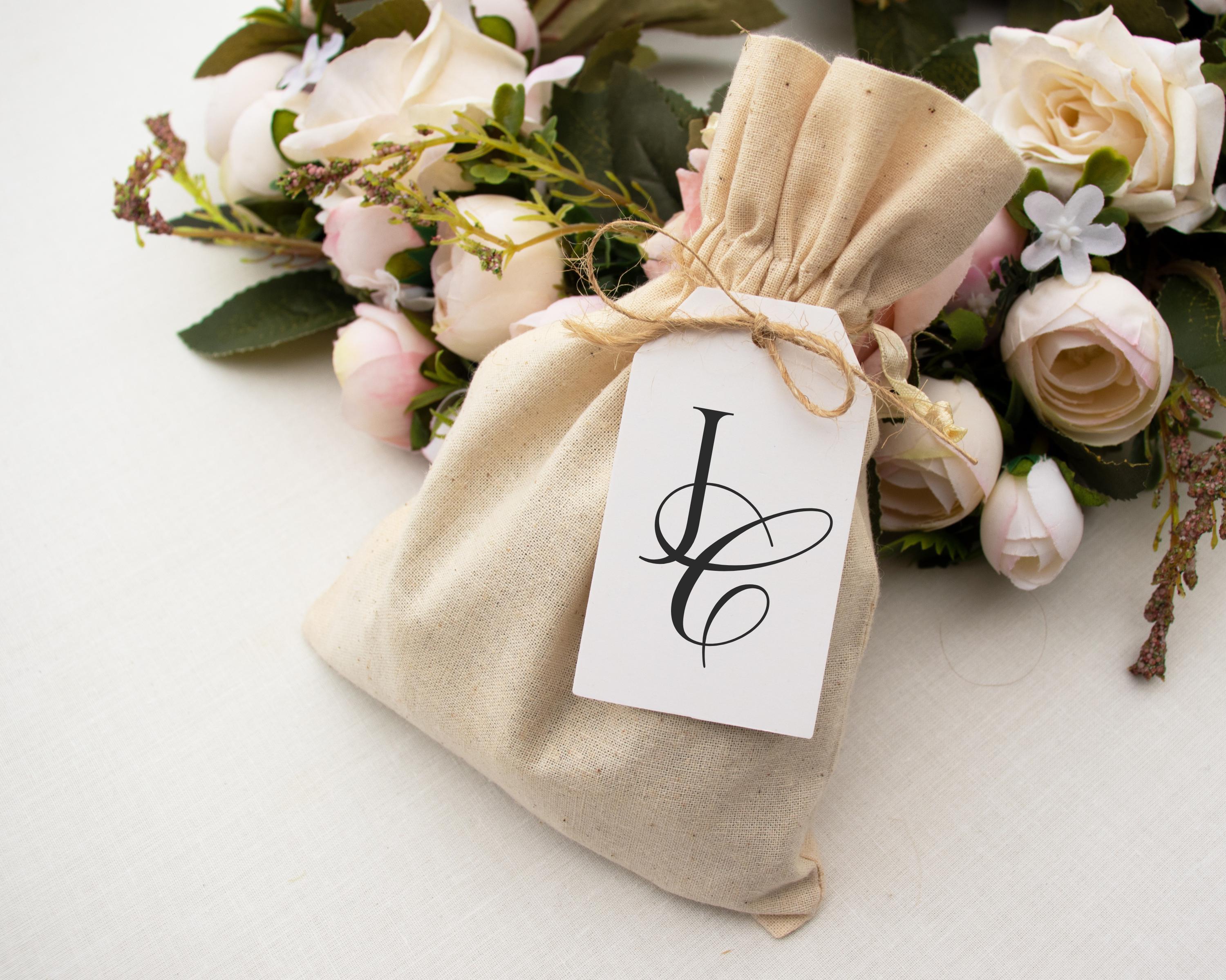 Custom Wedding Monogram Logo: Elegant Initials Digital Download (canva ...