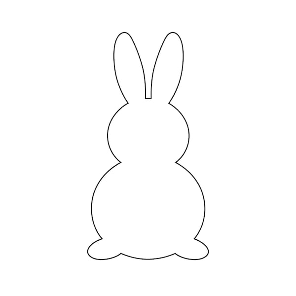 Rabbit Outline Prints - Etsy
