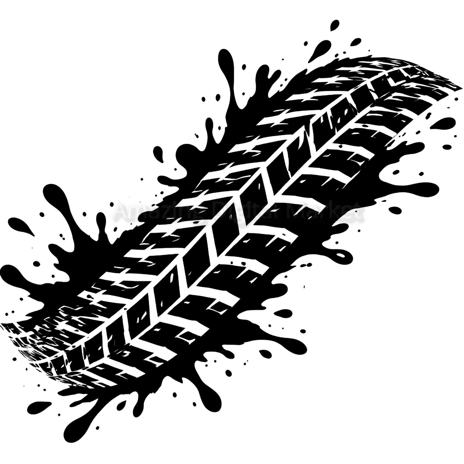 Muddy Tire Track Svg Png Dxf Eps Pdf Grunge Design - Etsy