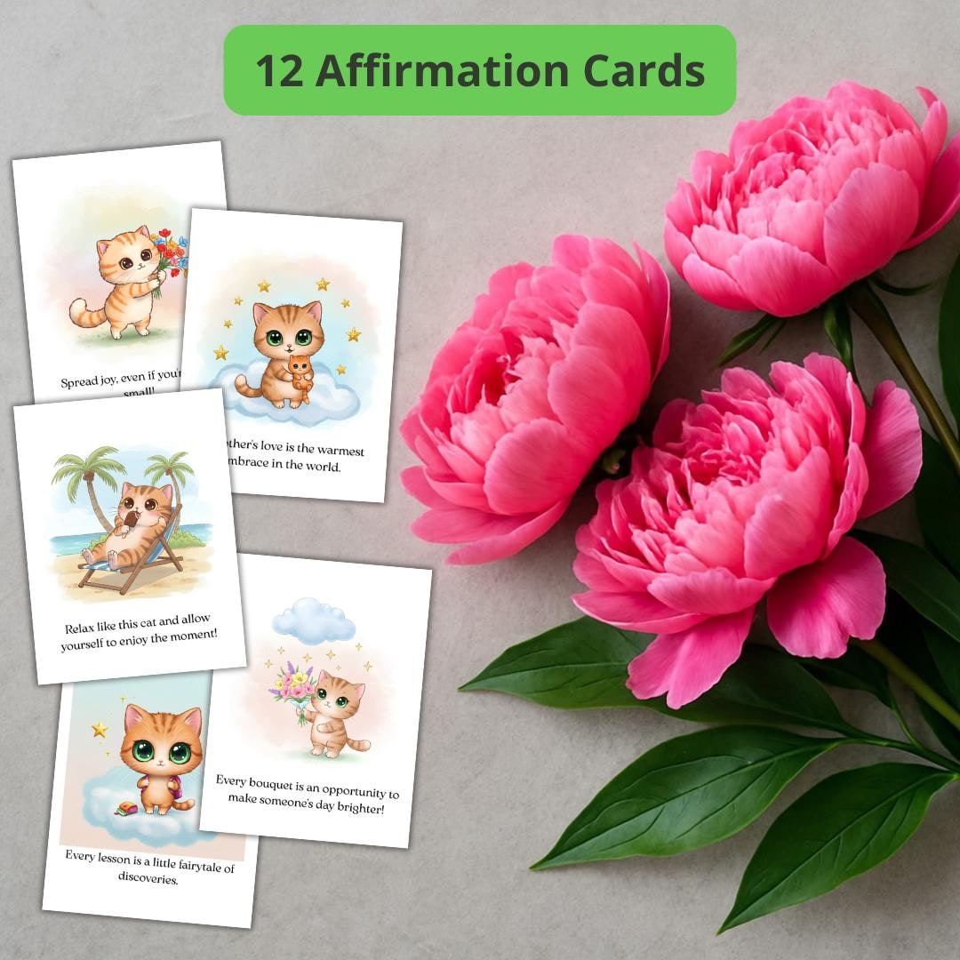 12 Affirmations Cards for Kids, Printable, Positive Affirmation Cards ...