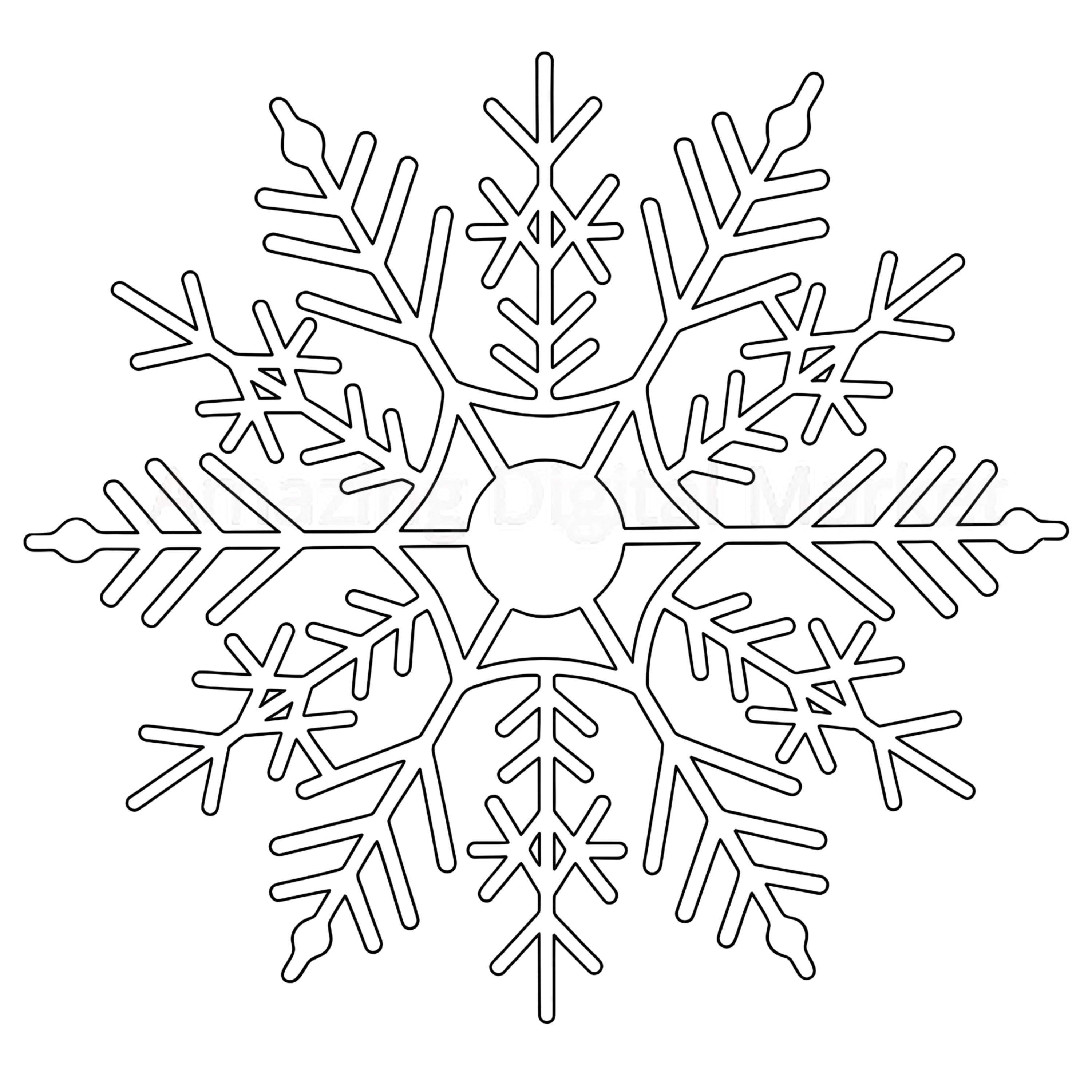 18 Snowflake Outline SVG Bundle | Winter Christmas Clipart Set | Laser ...