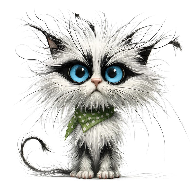 14 Quirky Cat Clip Art, Funny Cat Images, Cat Clipart, Printable ...