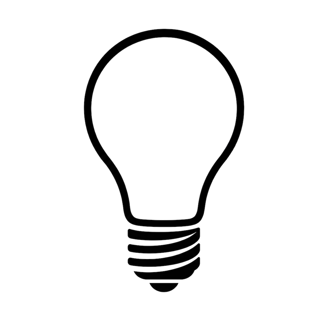 Light Bulb SVG, Idea Icon Clipart, Simple Lamp Cut File - Etsy