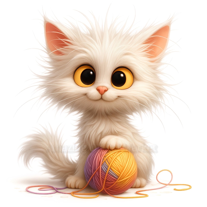Happy Kitten Set, Cute Cat PNG, Kitten Graphics, Happy Baby Animals ...