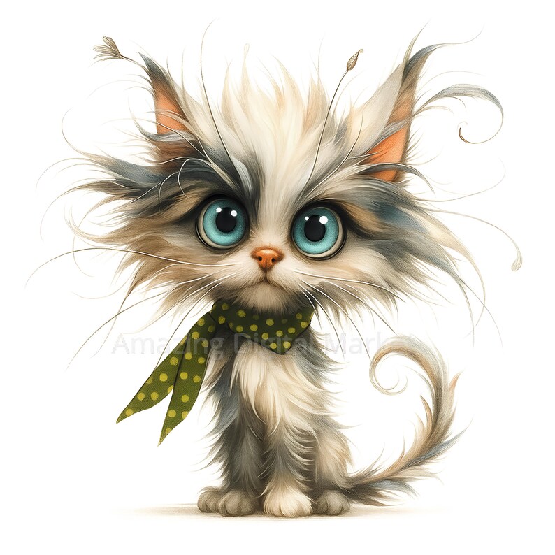 14 Funny Cat Clip Art: Quirky PNG Images (digital Download) - Etsy