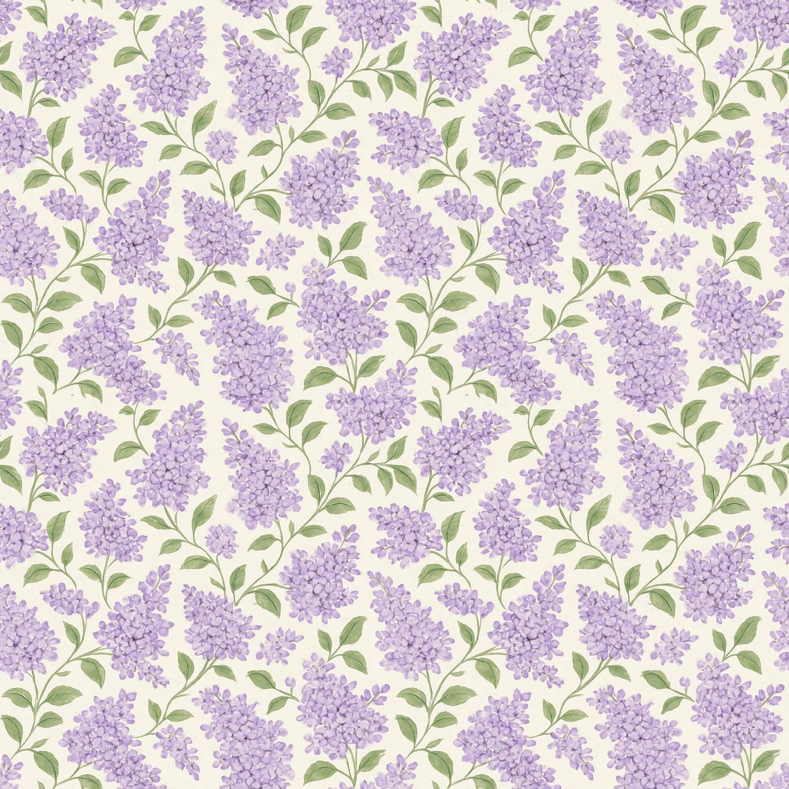 Seamless Lilac Floral Pattern – Vintage Botanical Wallpaper for Fabric ...