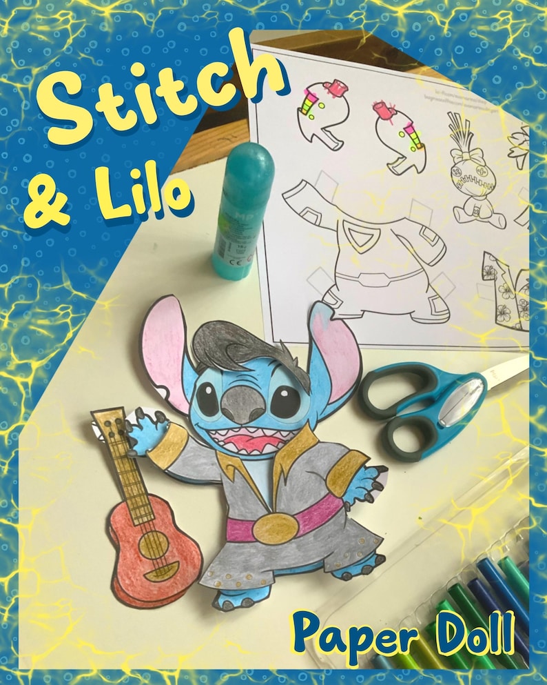 Lilo and Stitch Paper Dolls – Printable Coloring Pages – Instant ...