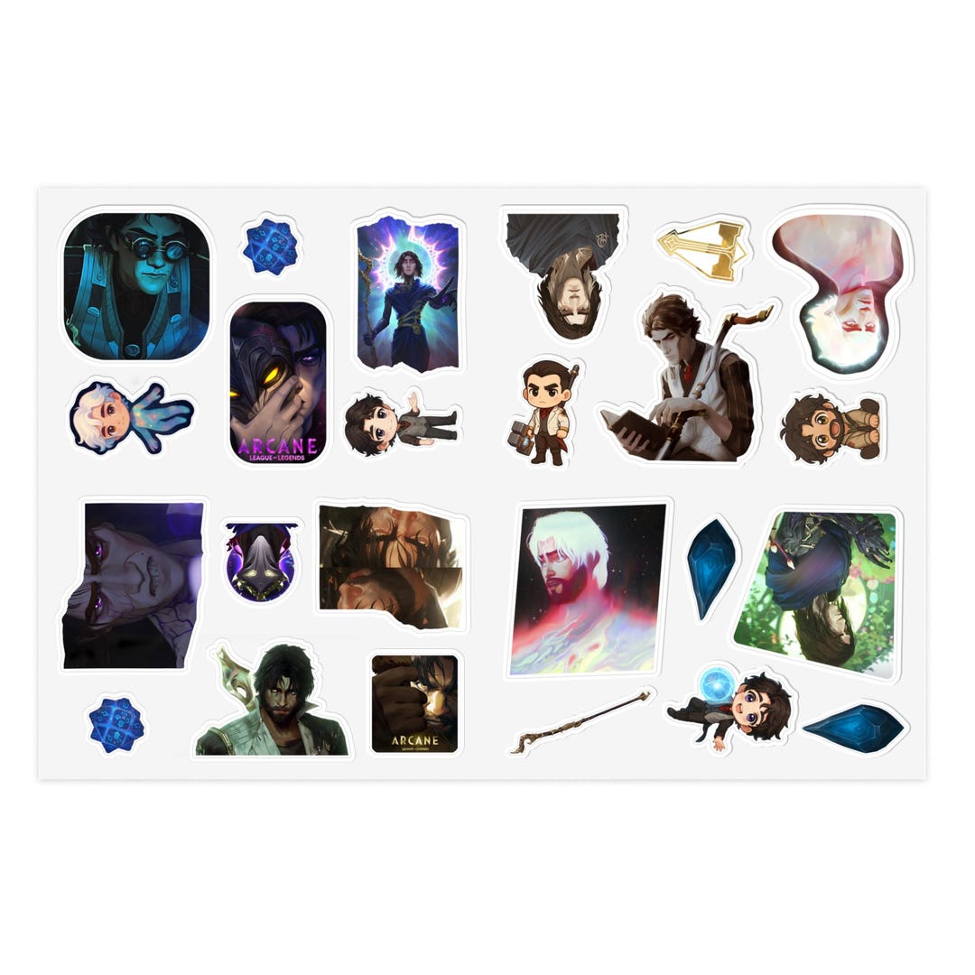 Arcane Inspired Jayce & Viktor Sticker Sheet | 24 Mini Stickers ...