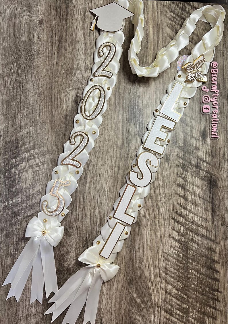 Graduation Lei, Grad Gift Promotion Gift Lei Braided Ribbon Gift ...