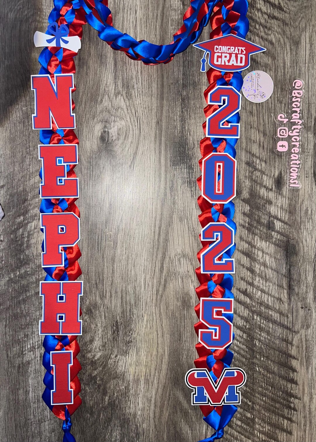 Graduation Lei Men Grad Lei Graduation Lei, Grad Gift Promotion Lei ...