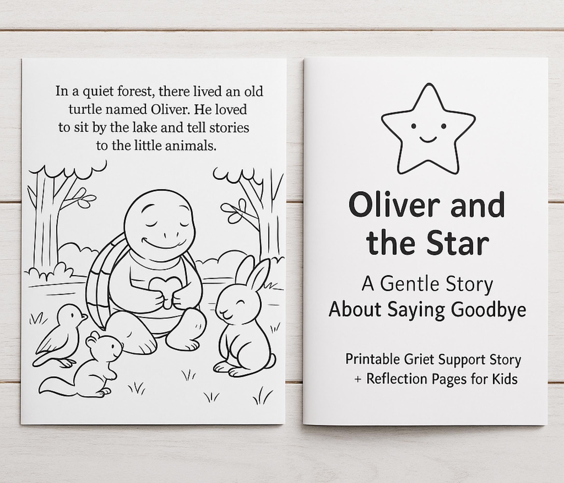 Oliver and the Star – Printable Grief Support Story for Kids | Gentle ...