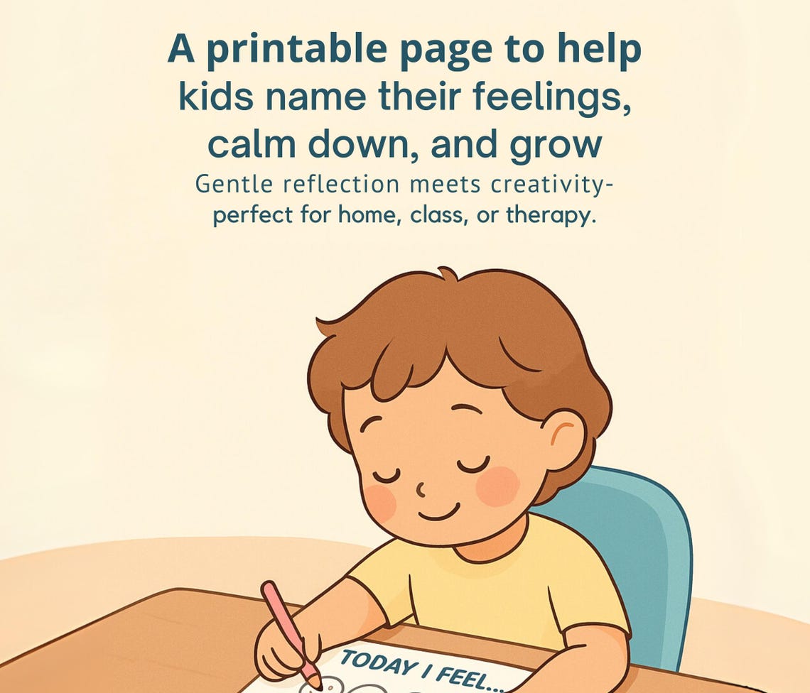 Daily Emotions Worksheet for Kids – Mindful Bear Coloring Page ...