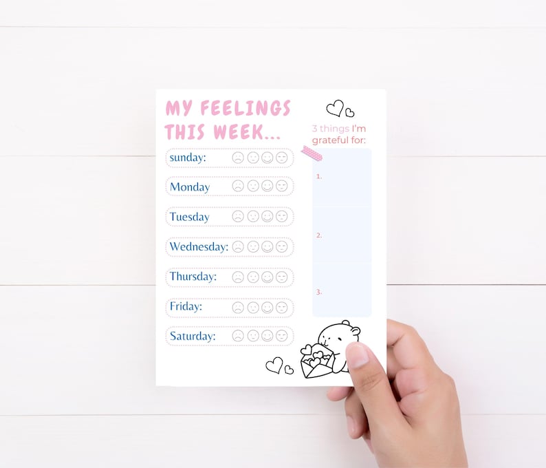 Emotions Planner Bundle for Kids – Printable Daily Weekly Monthly ...