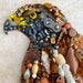 Hawk Beaded Assemblage Art Jewelry Wall Art Collage Animal Art Animal ...