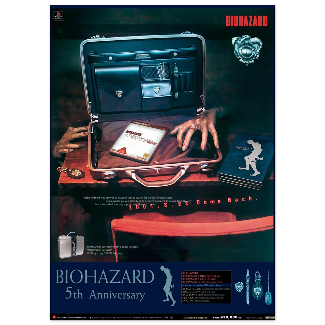 BIOHAZARD 5th Anniversary Premium Semi-glossy Paper Poster 50x70 Cm ...